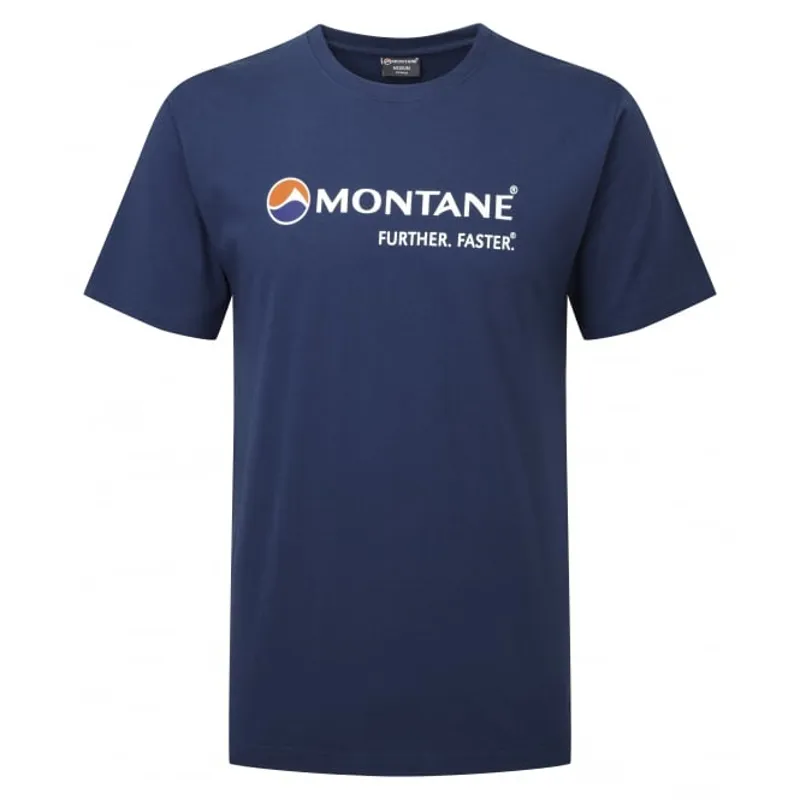 MONTANE MENS LOGO T-SHIRT ANTHRACITE BLUE