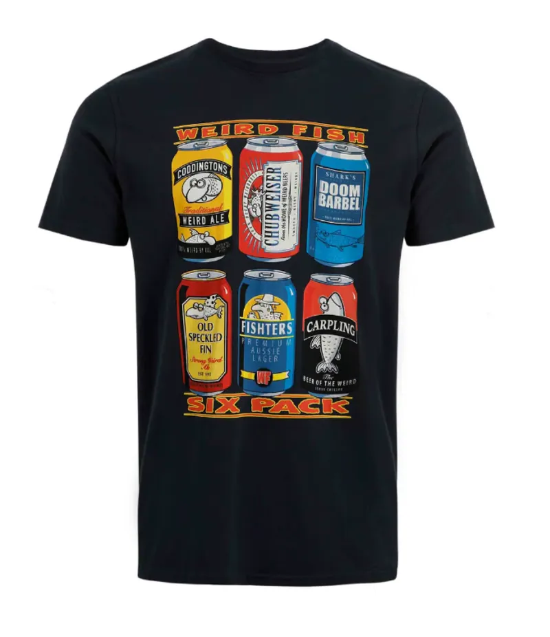 Weird Fish Men's Six Pack Short Sleeve T-Shirt in Navy